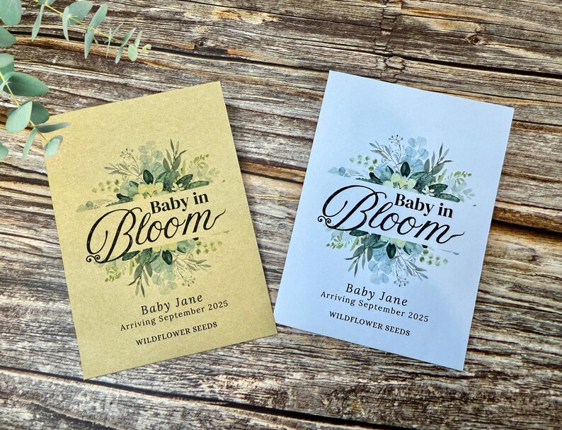 Baby in Bloom Wildflower Seed Packet, Baby Shower Favor - Etsy