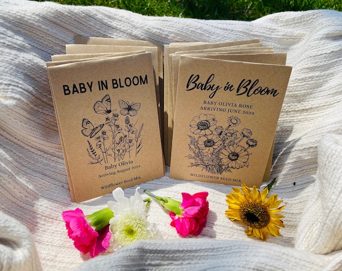 Personalized Wildflower Seed Packet Favors, Wedding Seed Packet, Custom ...