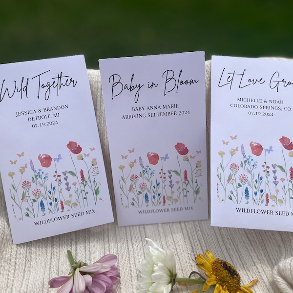 Personalized Wildflower Seed Packet - Etsy