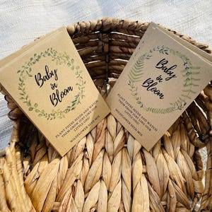 Baby in Bloom Greenery Wildflower Seed Packet Favors - Etsy