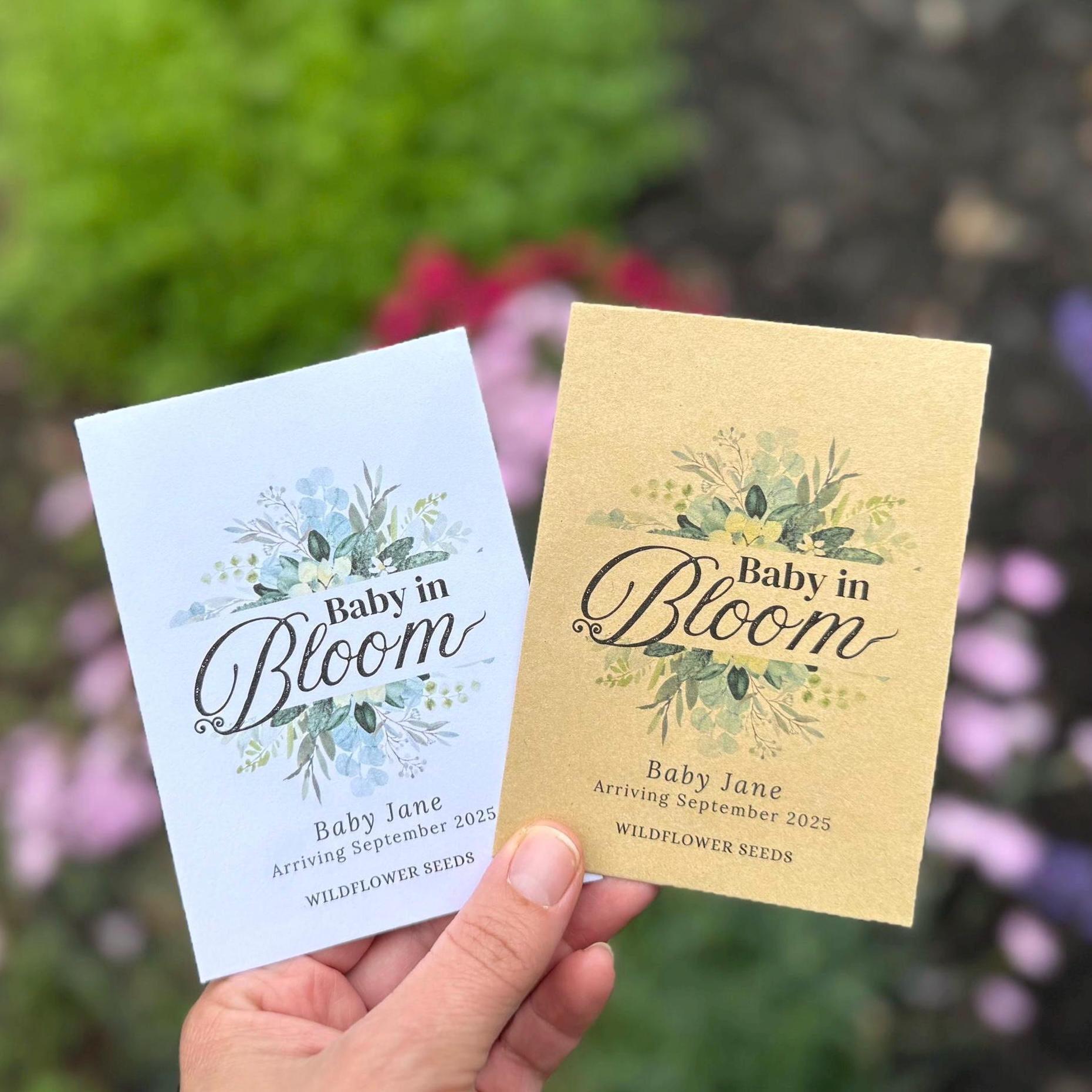 Baby in Bloom Wildflower Seed Packet, Baby Shower Favor - Etsy