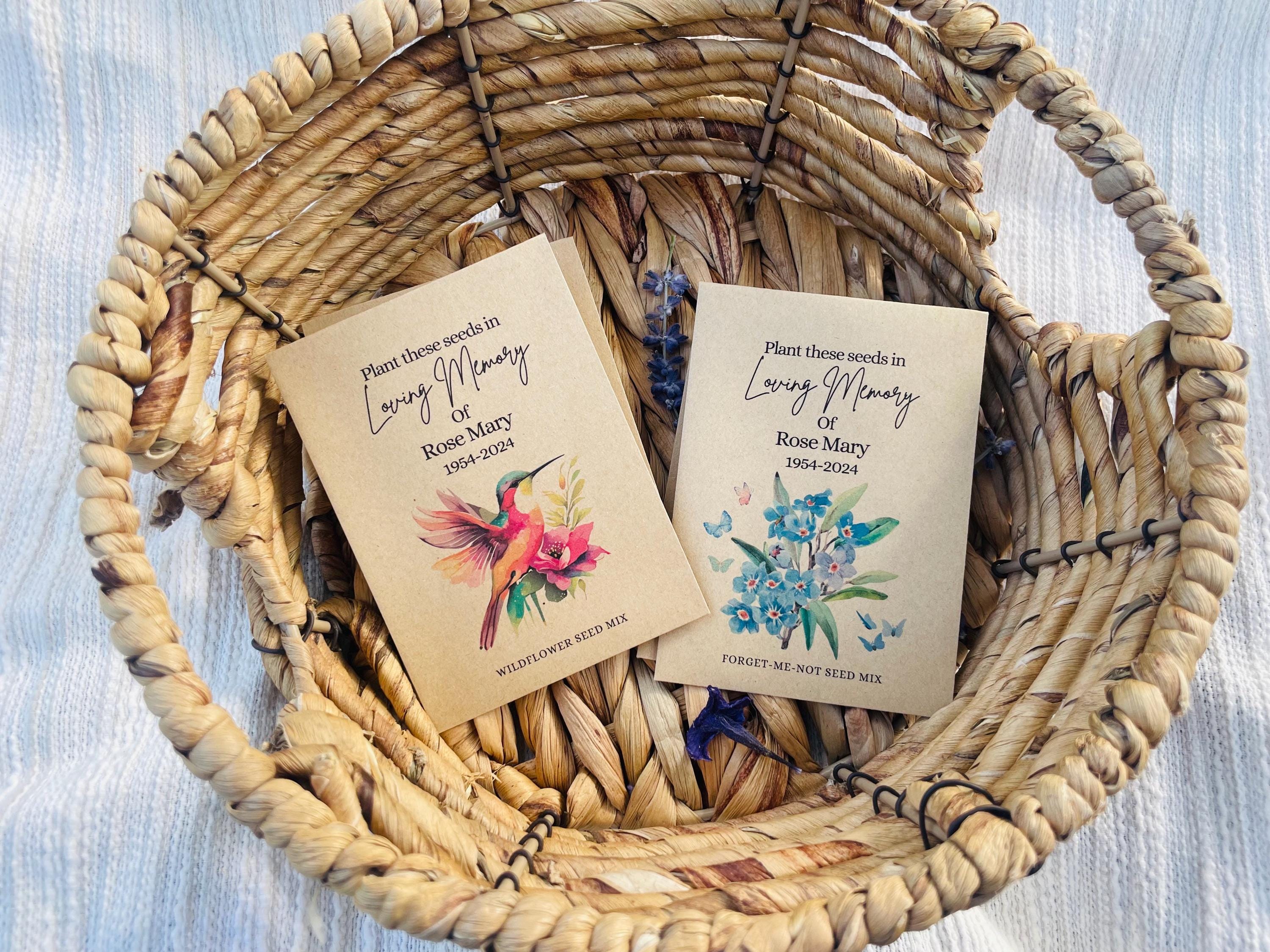 In Loving Memory Wildflower Seed Packet, Memorial Favor, Funeral Packet ...