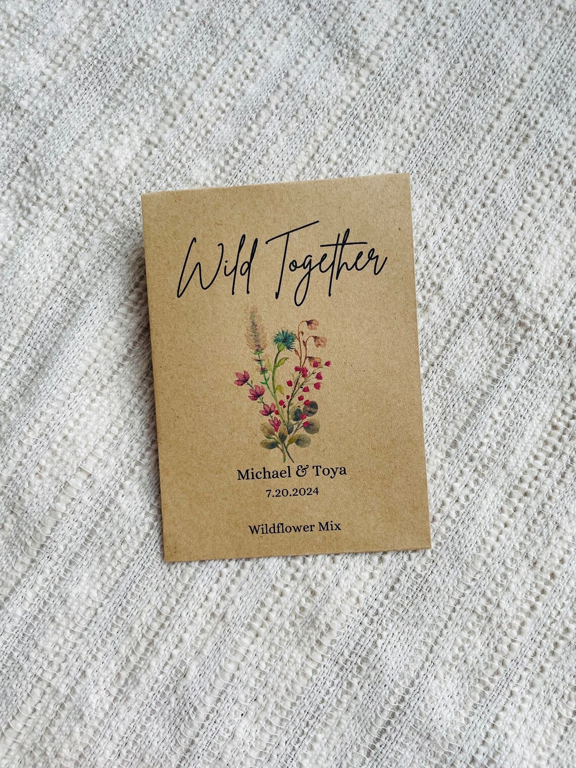 Wild Together Wildflower Seed Packet Favors for Wedding or Bridal ...