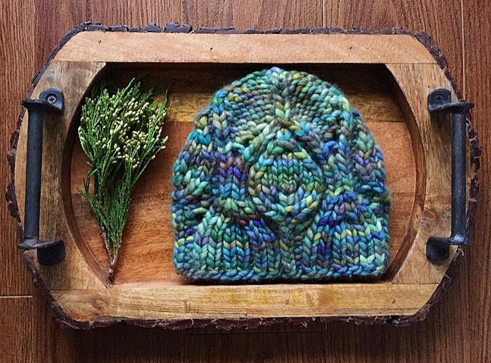 Rasta Leaves Hat Knitting PATTERN Knit Hat Pattern Knit - Etsy