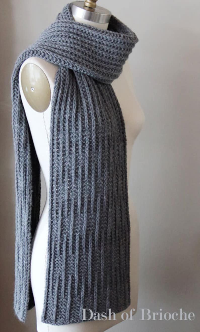 Dash of Brioche Scarf PATTERN, Knit Scarf Pattern, Knitted Scarf ...