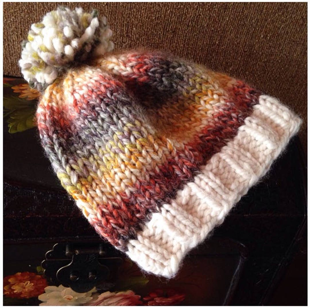 Insta Hat PATTERN, Knit Hat Pattern, Knitted Hat Pattern, Chunky Beanie ...