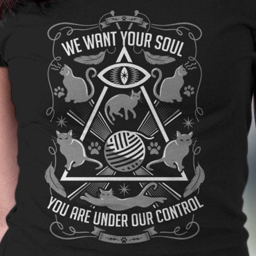New Cat Shirt Mind Control Funny Cat T-shirt Illuminati Kitty - Etsy