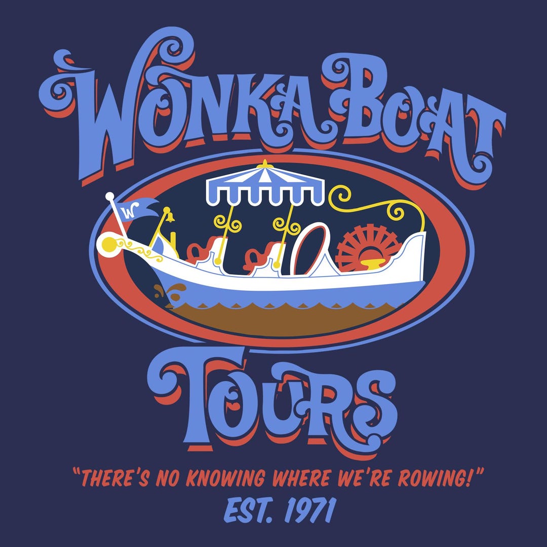 Wonka Boat Tours Youth T-shirt, Chocolate Factory Funny Logo - Etsy