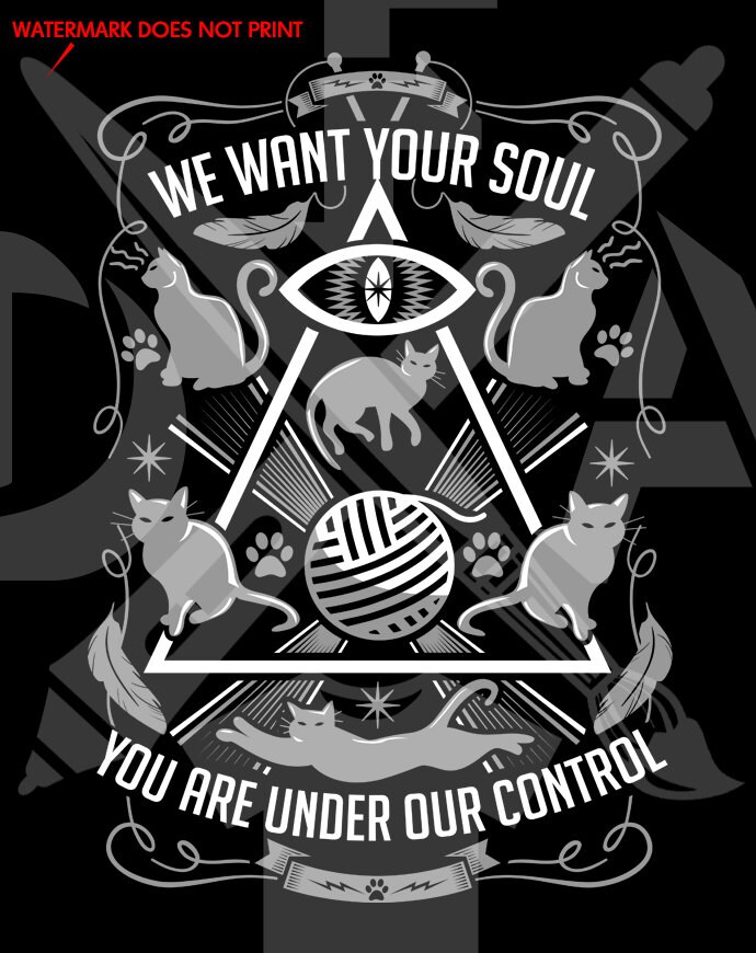 New Cat Shirt Mind Control Funny Cat T-shirt Illuminati Kitty | Etsy