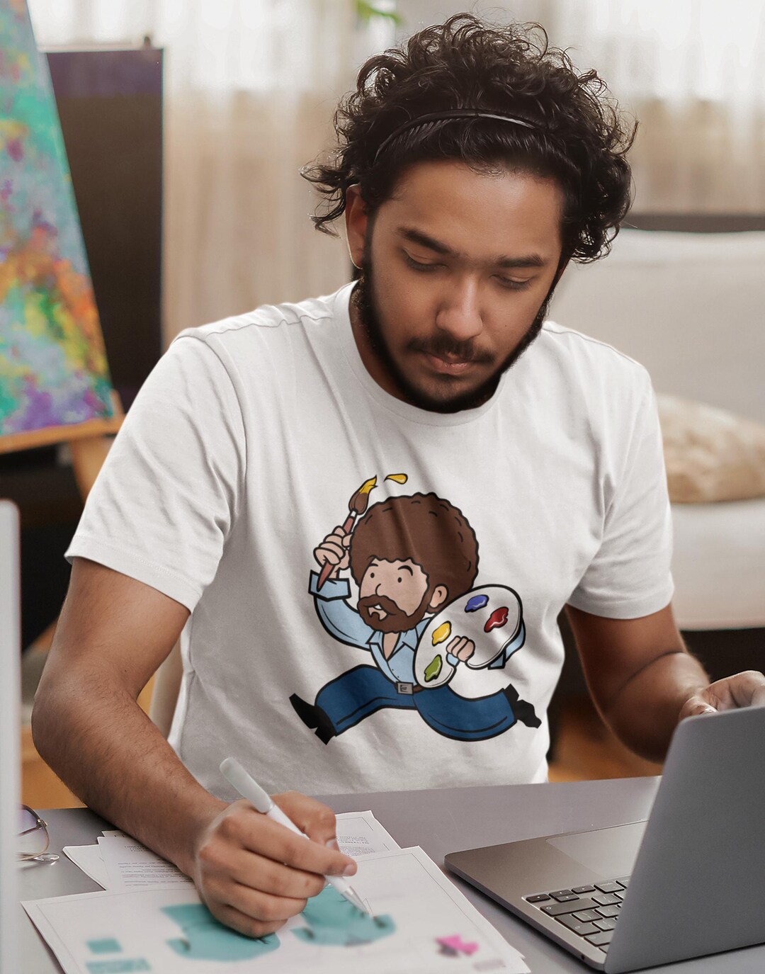 Retro Board Game Artist Mash-up T-shirt - Etsy