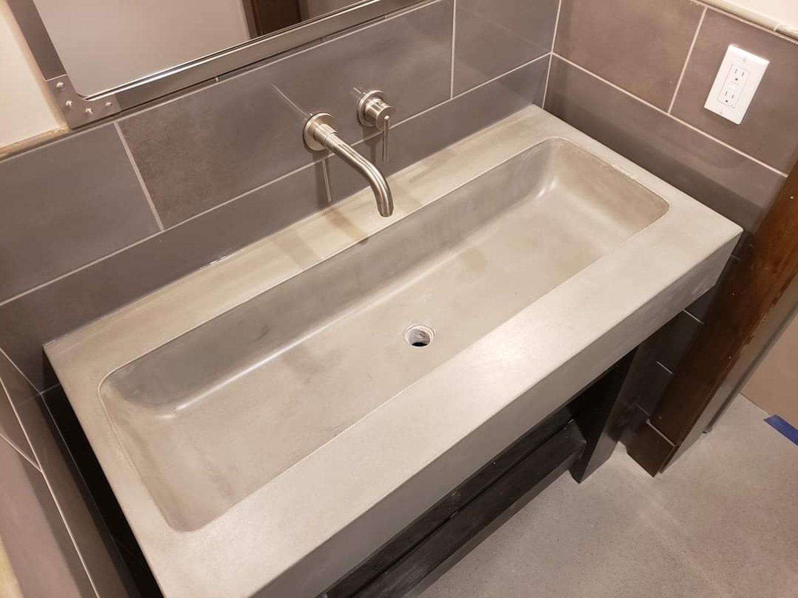 Concrete Trough Sink + Vanity Base Combo. ***MEMORIAL DAY SALE*** - Etsy