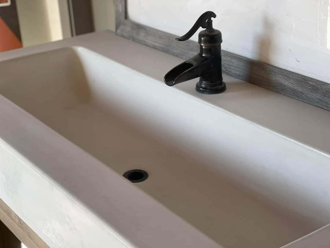 Concrete Trough Sink + Vanity Base Combo - Etsy