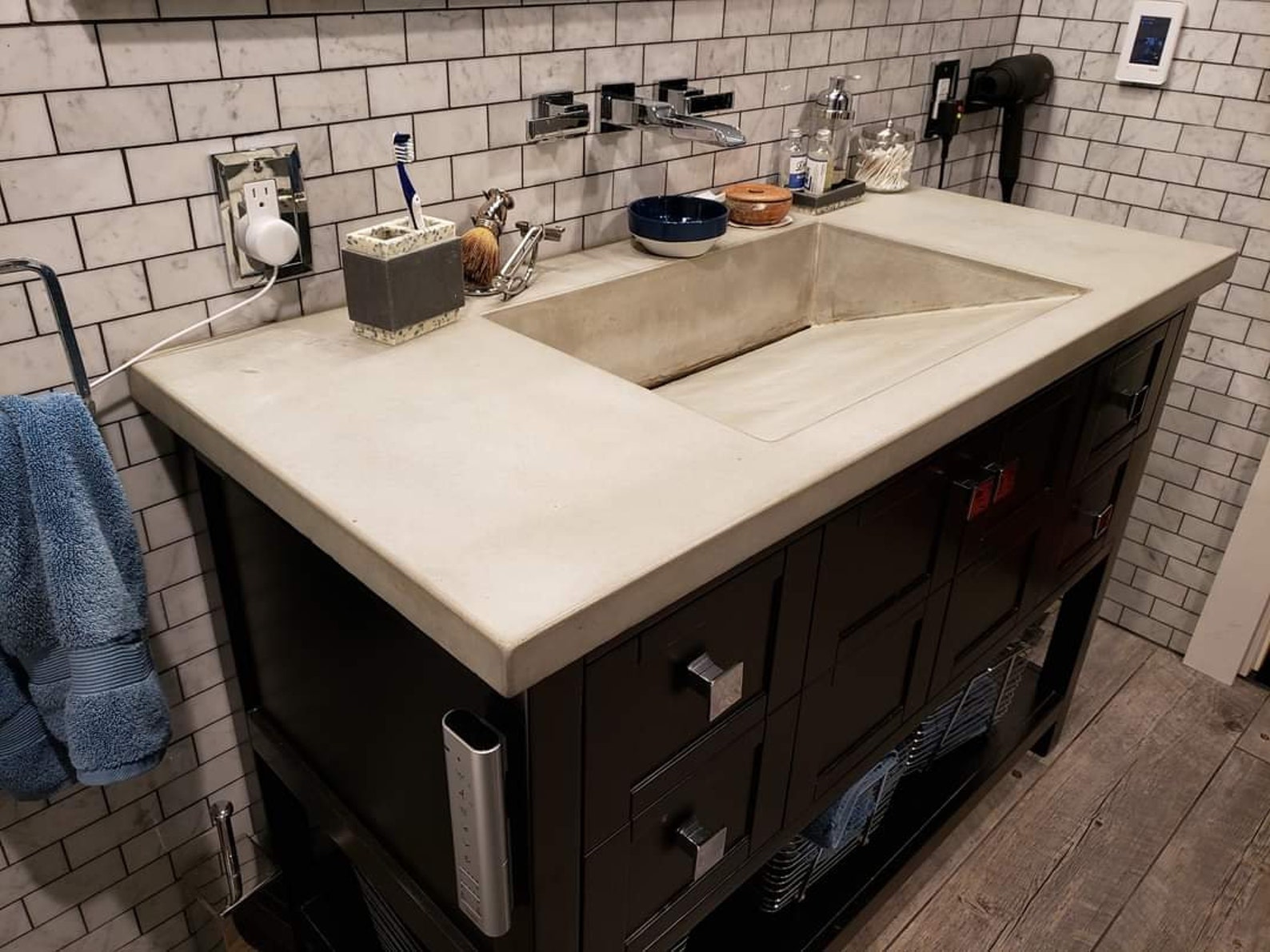 Concrete Vanity Top (ramp Sink) - Etsy