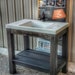 Concrete Vanity Slot Drain Sink + Vanity Base Combo. ***MEMORIAL DAY ...
