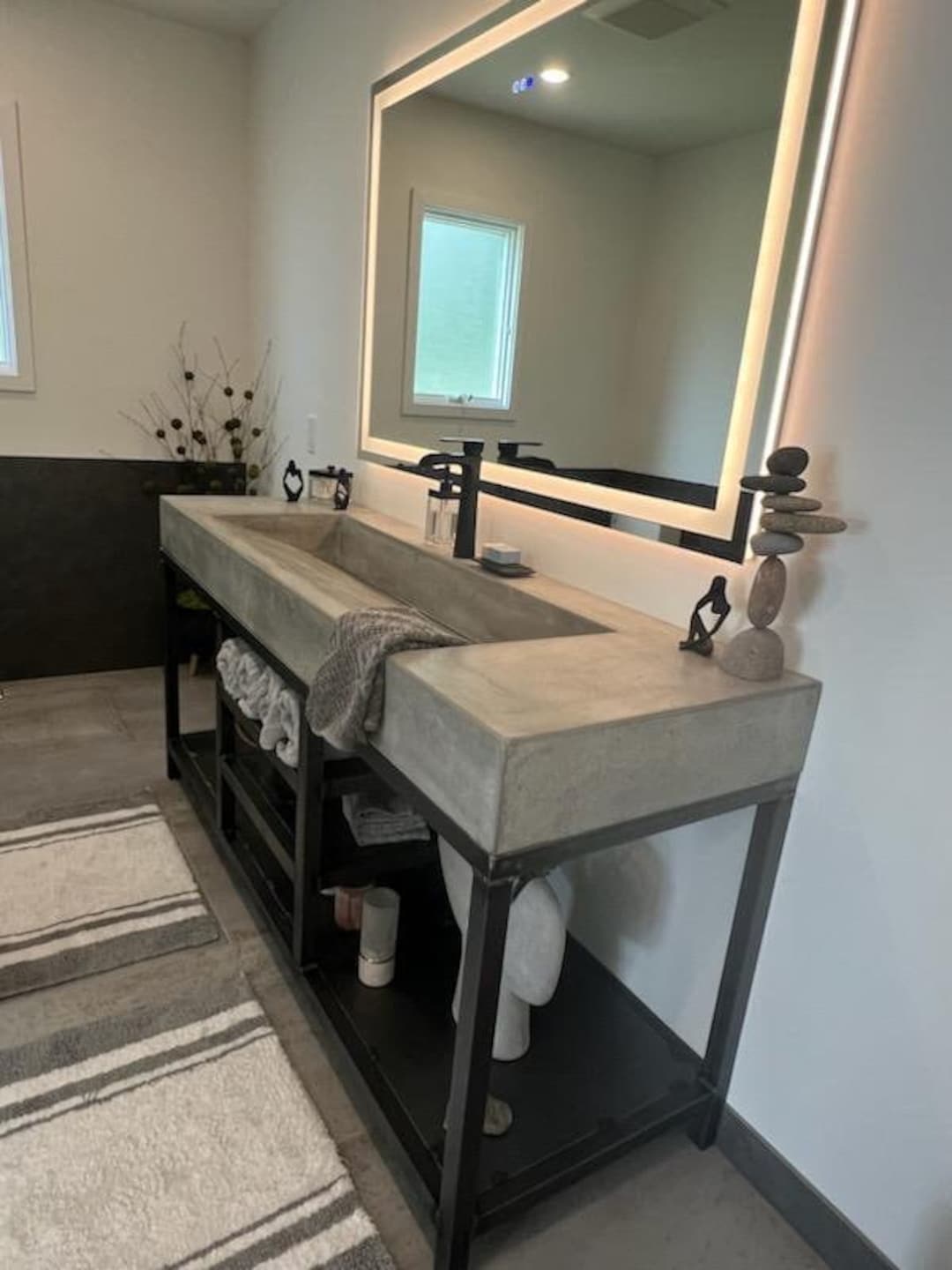 Concrete Vanity Slot Drain Sink ***6' Long*** (BASE NOT INCLUDED) - Etsy