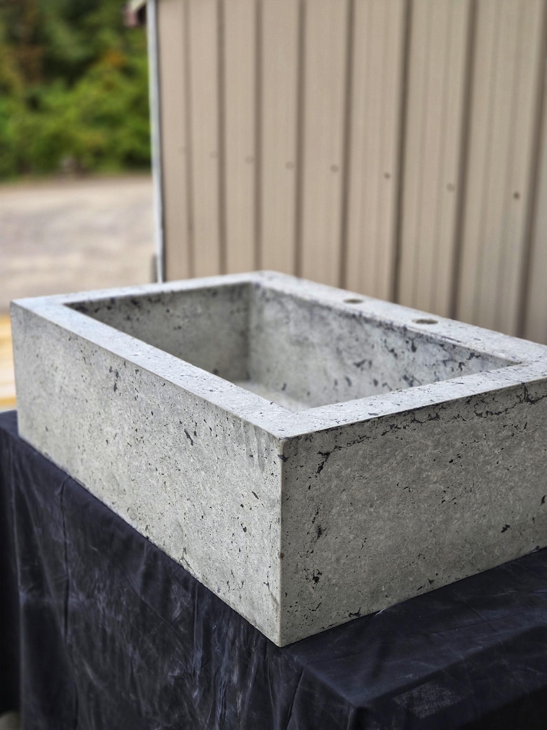 Gray Concrete Farmhouse Sink - Etsy