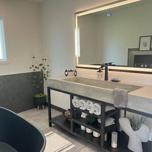 Concrete Vanity Slot Drain Sink ***6' Long*** (BASE NOT INCLUDED) - Etsy