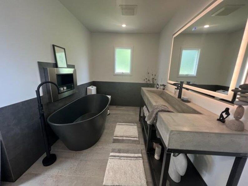 Concrete Vanity Slot Drain Sink ***6' Long*** (BASE NOT INCLUDED) - Etsy