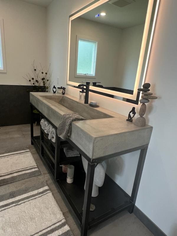 Concrete Vanity Slot Drain Sink ***6' Long*** (BASE NOT INCLUDED) - Etsy