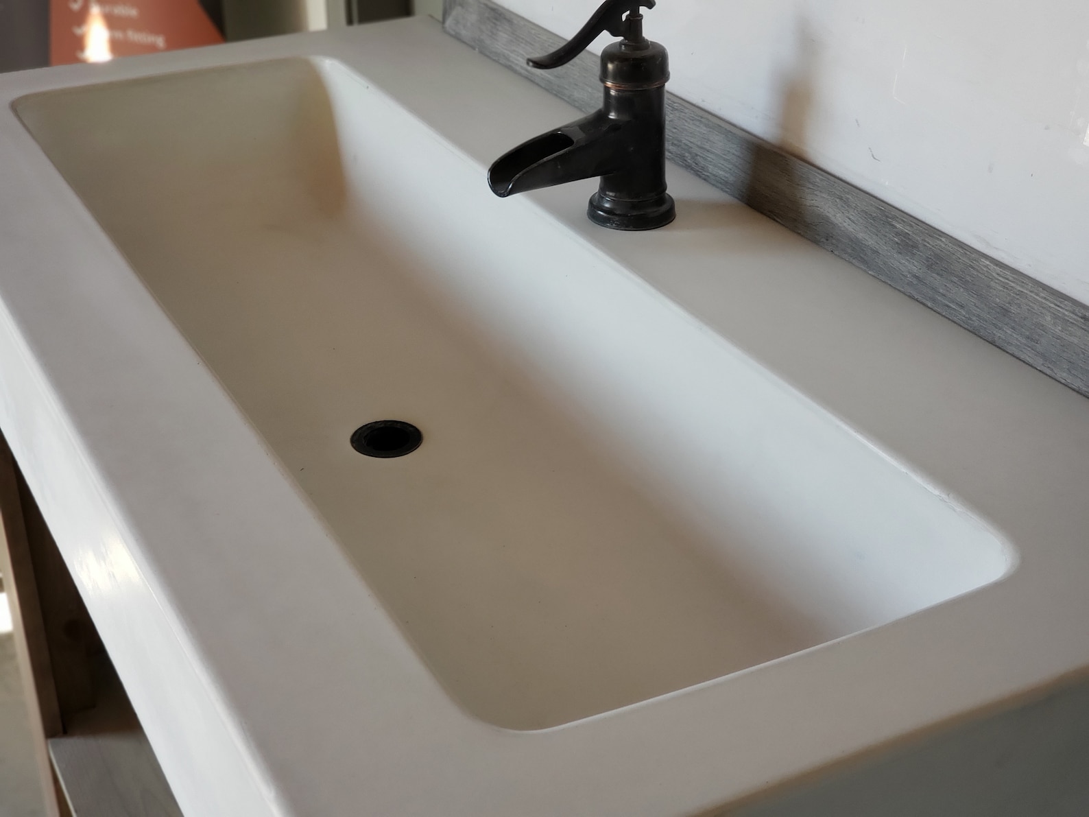 Concrete Trough Sink + Vanity Base Combo - Etsy