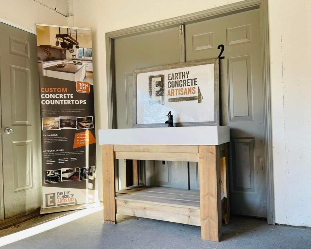 Concrete Trough Sink + Vanity Base Combo - Etsy