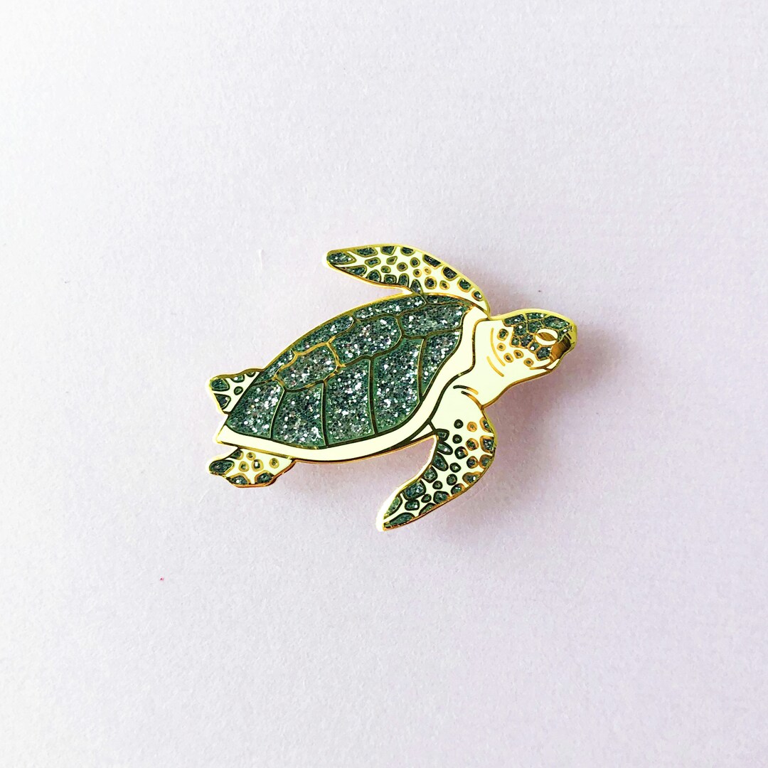SECONDS PINS Flatback Sea Turtle Enamel Pin - Etsy