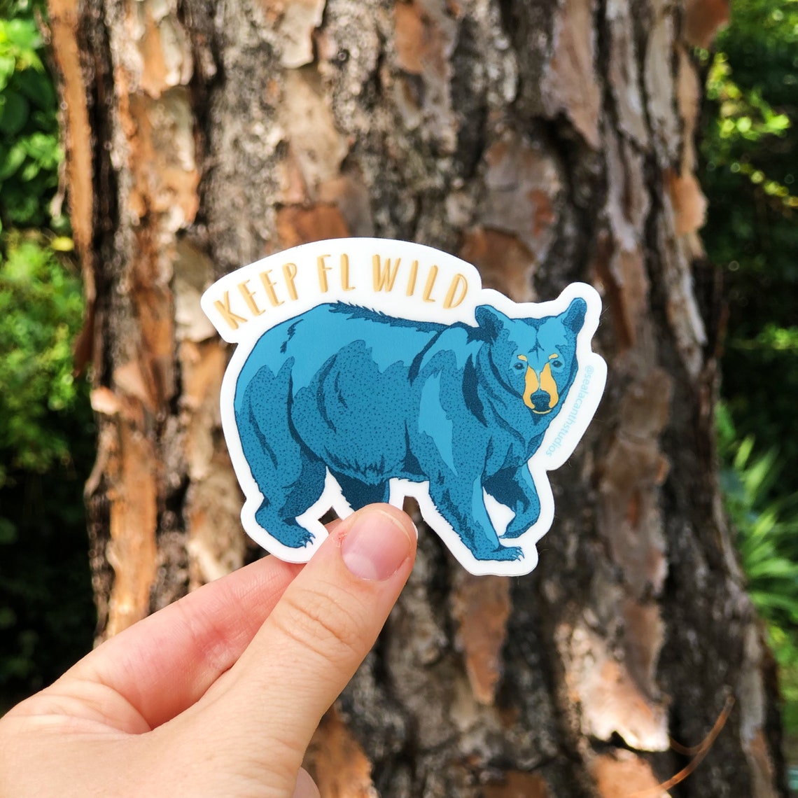 Black Bear Keep FL Wild 3x3 die-cut sticker | Etsy