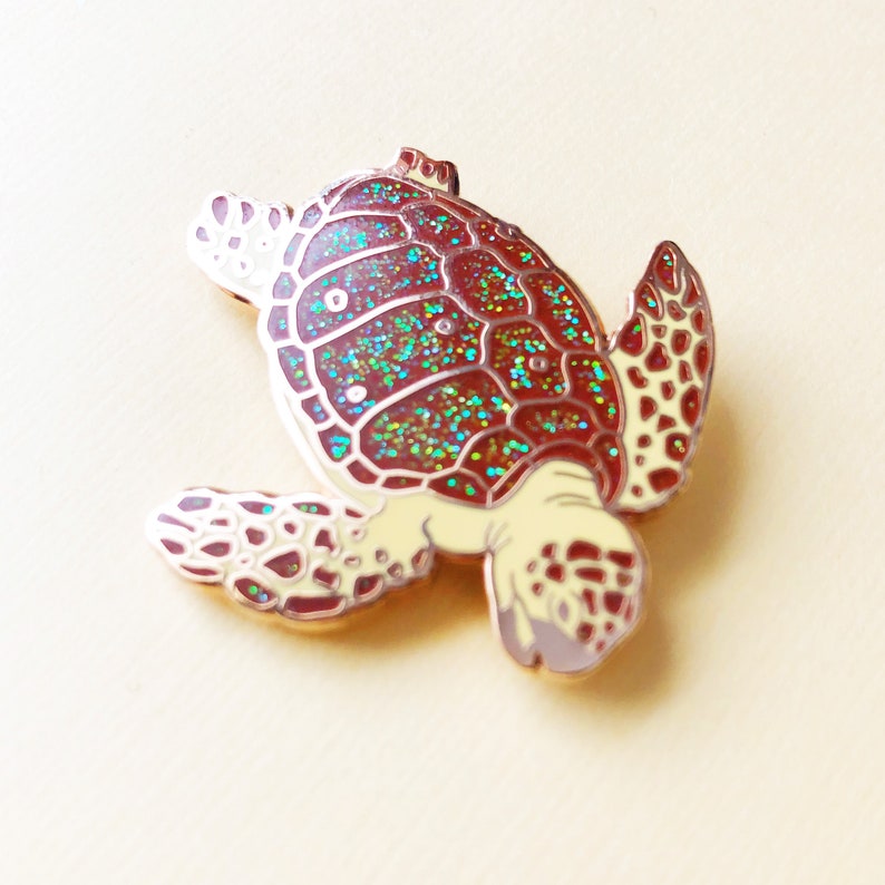 Loggerhead Sea Turtle Enamel Pin - Etsy