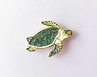 Loggerhead Sea Turtle Enamel Pin | Etsy