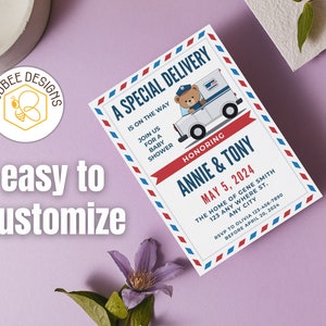 Special Delivery Baby Shower Invitation, USPS, Special Package UPS ...