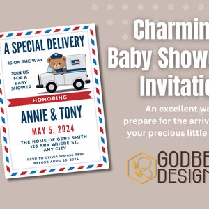 Special Delivery Baby Shower Invitation, USPS, Special Package UPS ...