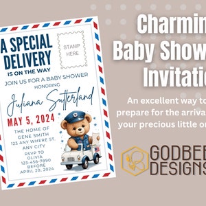 Special Delivery Baby Shower Invitation, USPS, Special Package UPS ...