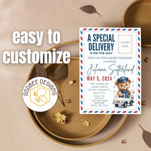 Special Delivery Baby Shower Invitation, USPS, Special Package UPS ...