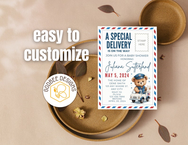 Special Delivery Baby Shower Invitation, USPS, Special Package UPS ...