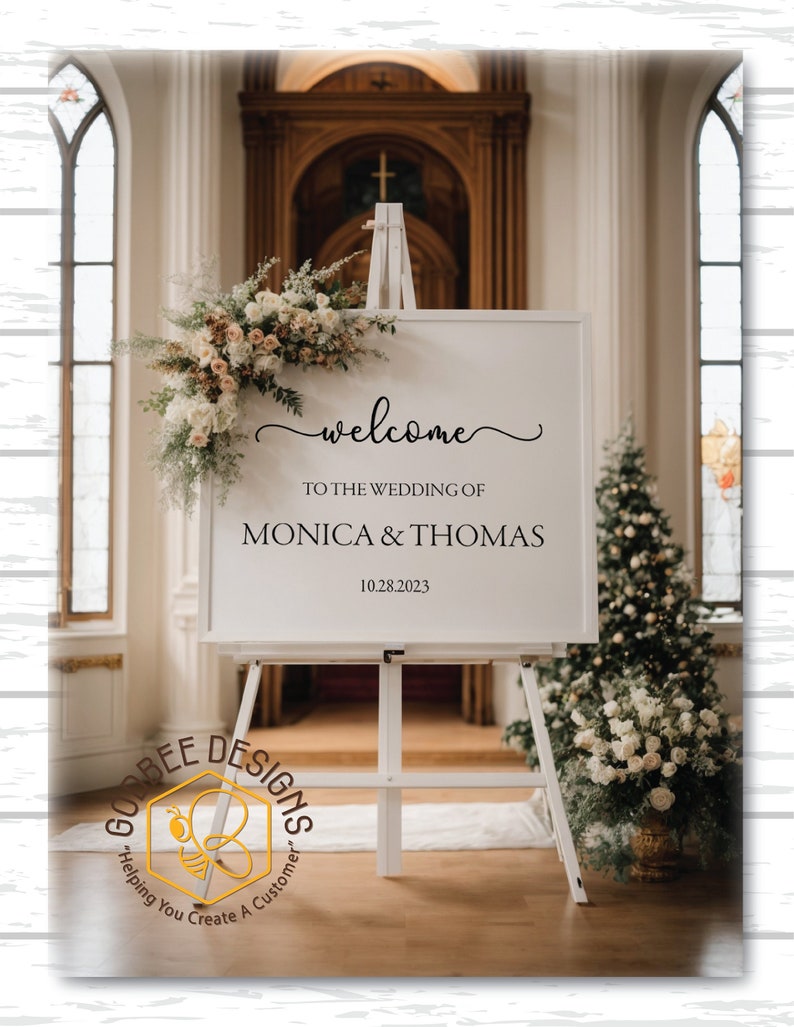 Custom Wedding Welcome Sign, Welcome Poster, Personalized Wedding Sign ...