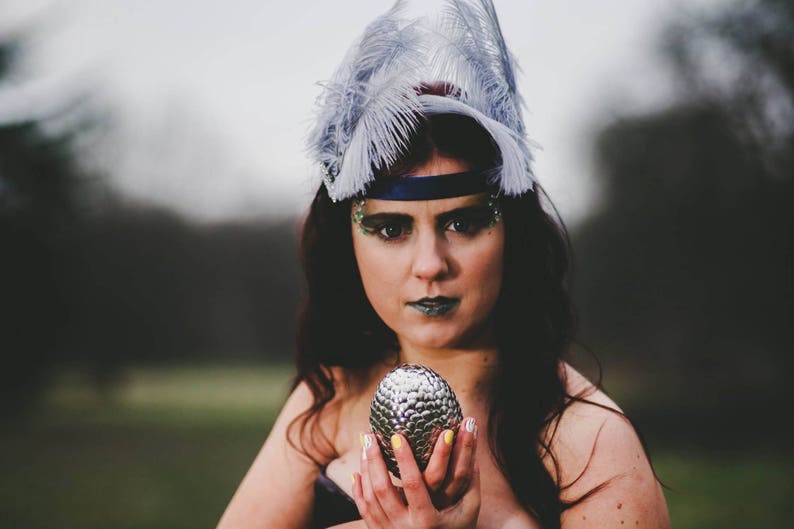 Lilac, Art Deco, Burlesque, Feathers, Bling, Headdress, Headpiece ...