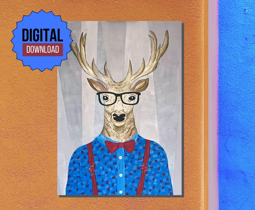 Printable Downloadable Card Digital Instant Download Card Elk Card ...