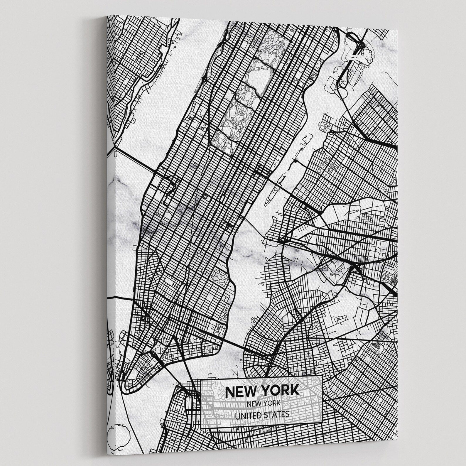 New York City Map Canvas Print / New York Map New York Print - Etsy