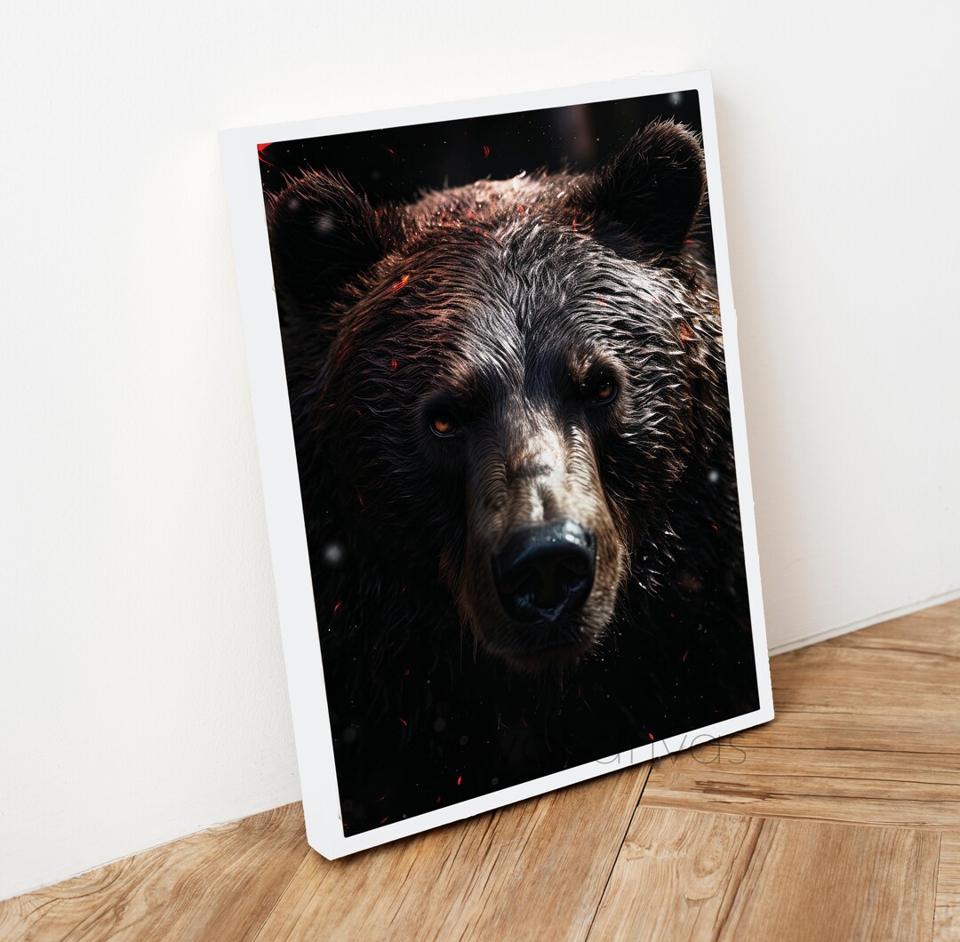 Bear Fearless - Motivational Canvas - Entrepreneur Art - Success Canvas ...