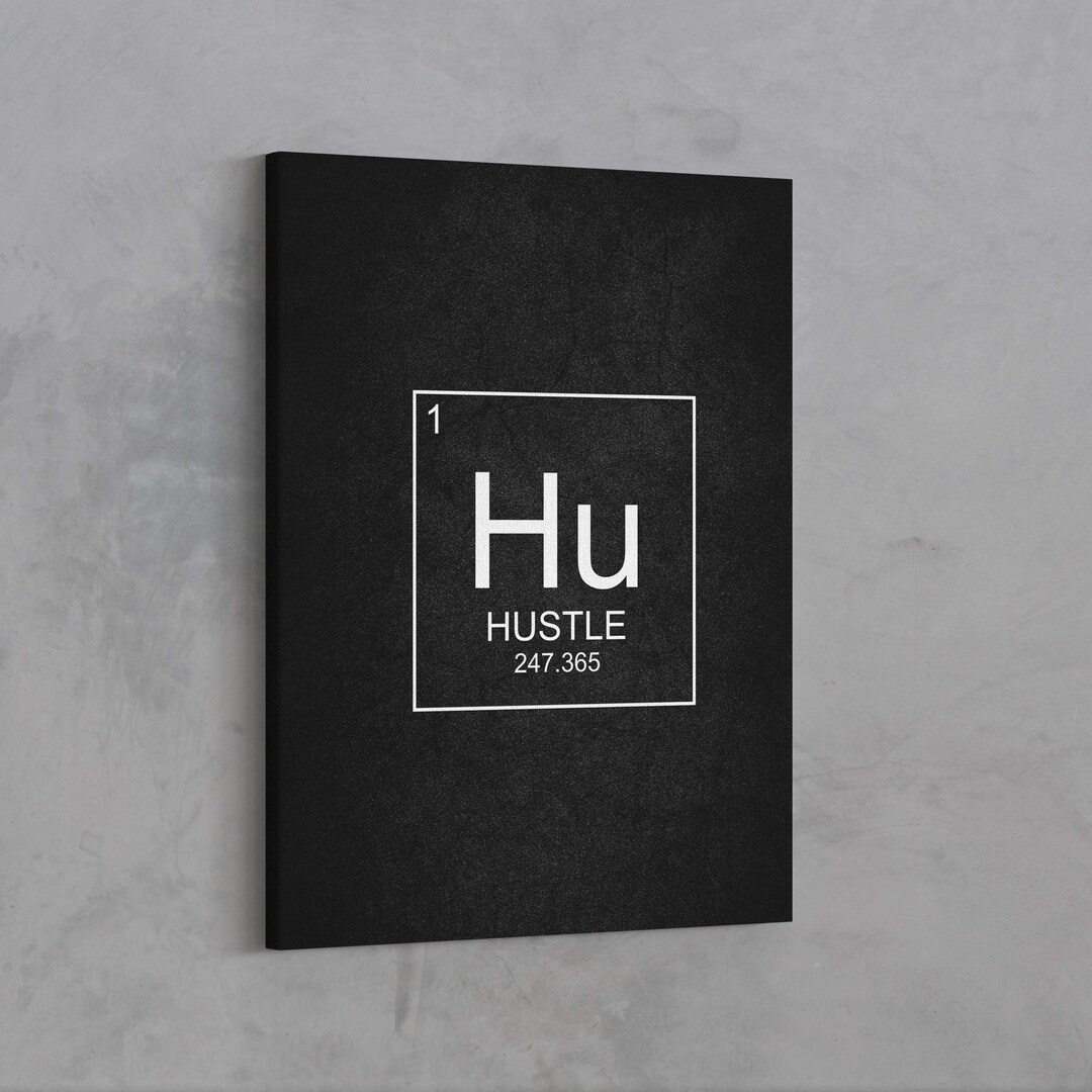 Periodic Table of Success - Hustle Element / Motivational Canvas Art ...