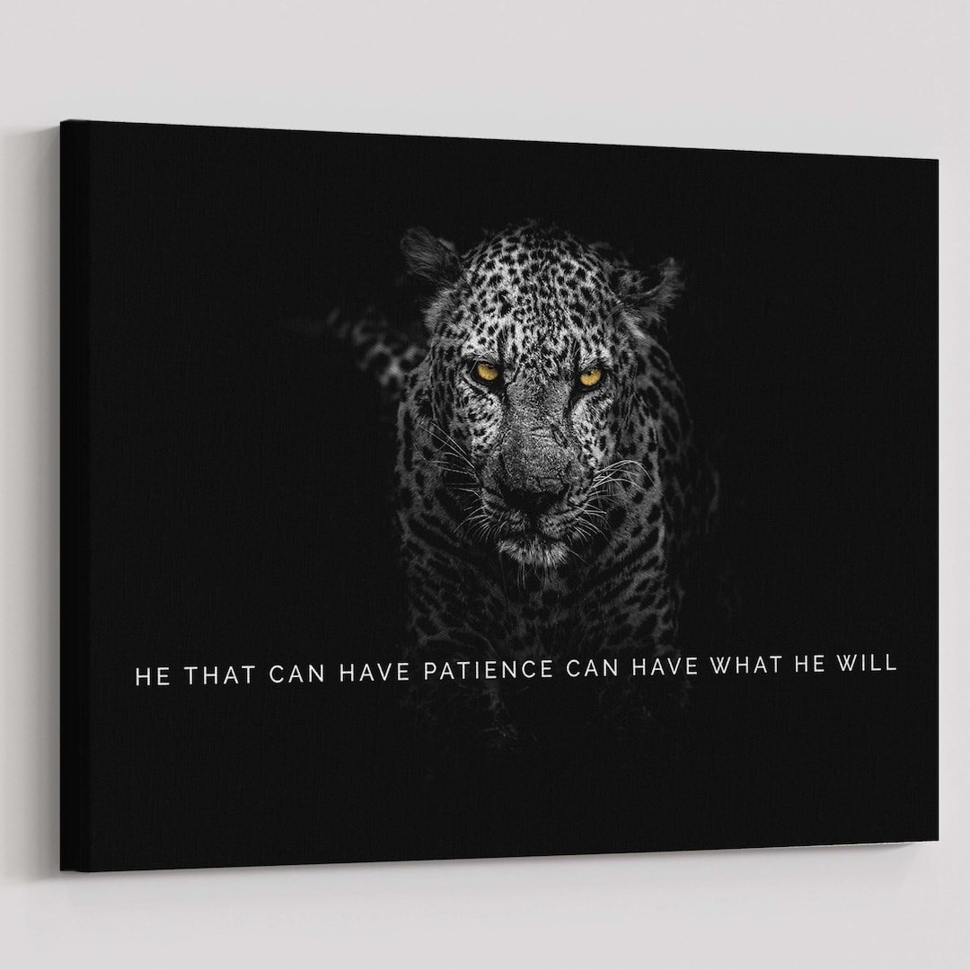 Patient Cheetah - Motivation Quote / Motivational Canvas Art ...