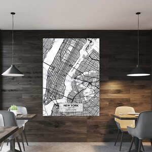 New York City Map Canvas Print / New York Map - New York Print - NYC ...