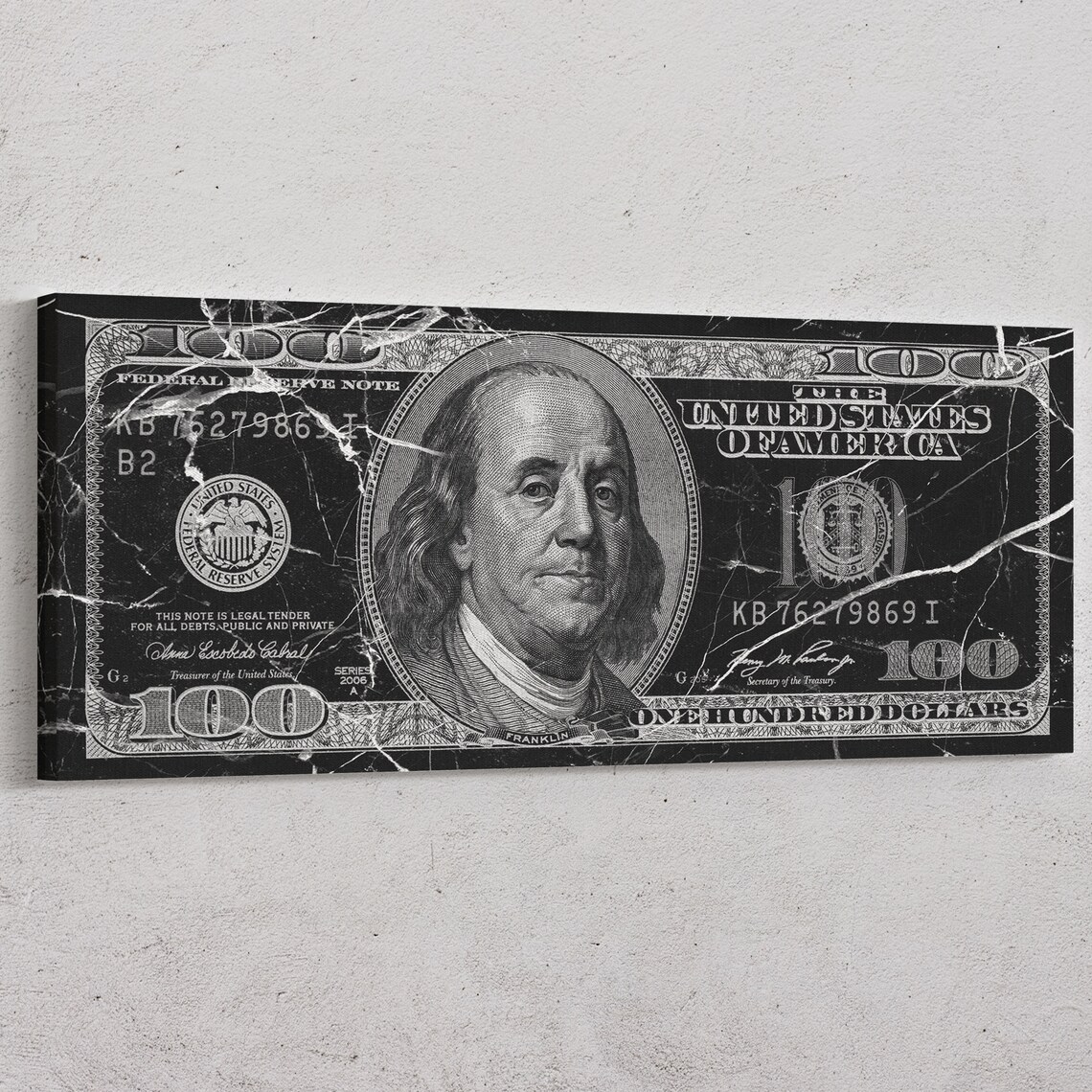 Money Art Marble 100 Dollar Canvas Ready to Hang - Etsy