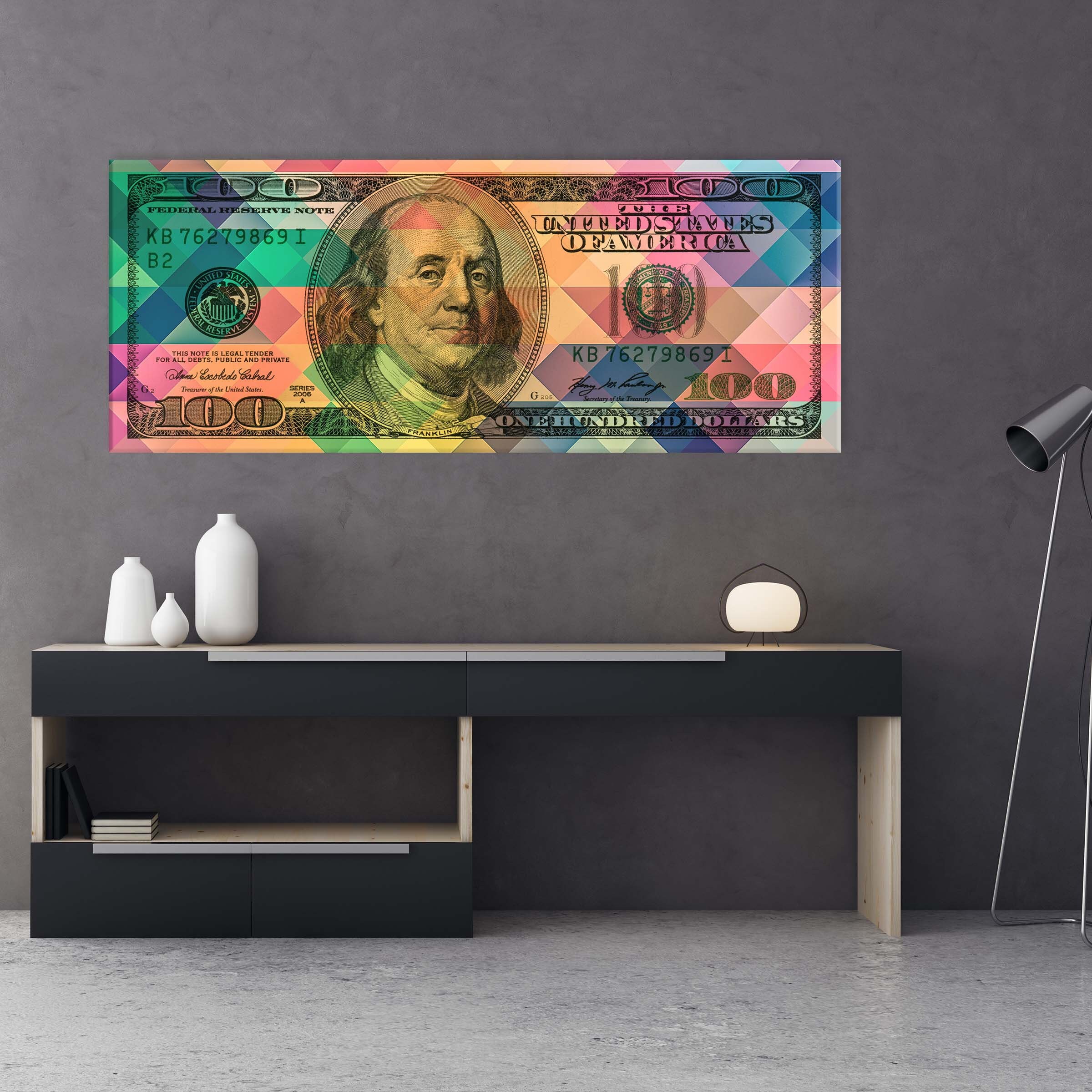 Money Art 100 Dollar Canvas Print Ready to Hang Exclusive - Etsy