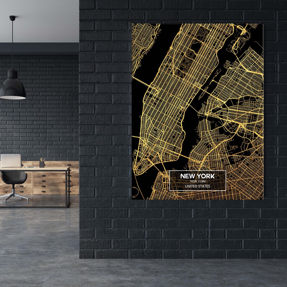 New York City Map Canvas Print / New York Map New York Print | Etsy