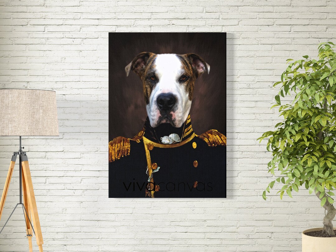 Custom Portrait and Fantasy the General Dog Reign Style Funny Gift for ...