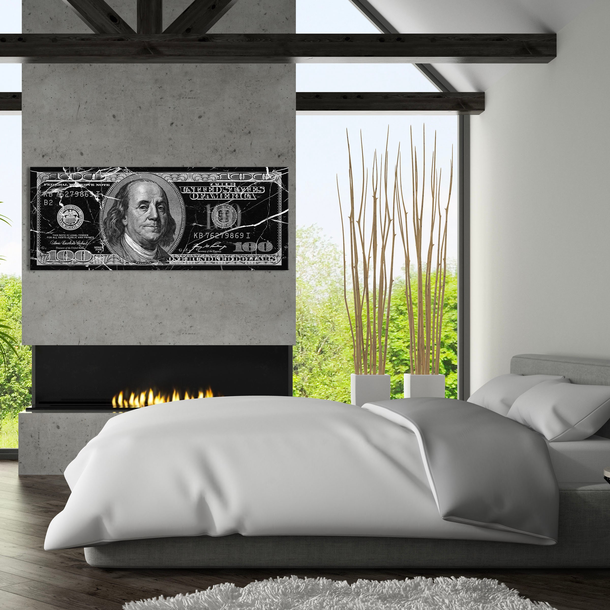 Money Art Marble 100 Dollar Canvas Ready to Hang - Etsy