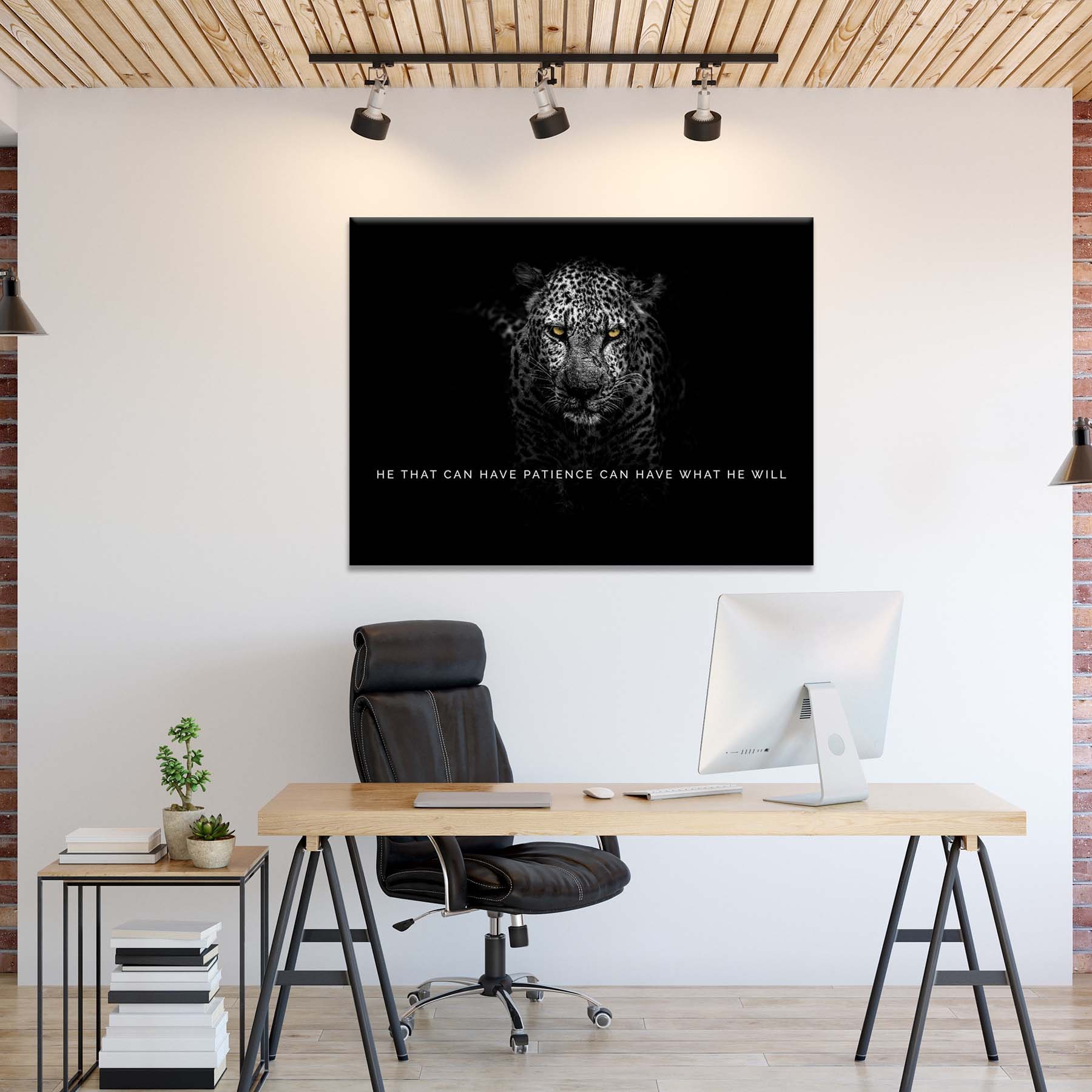 Patient Cheetah Motivation Quote / Motivational Canvas Art / - Etsy