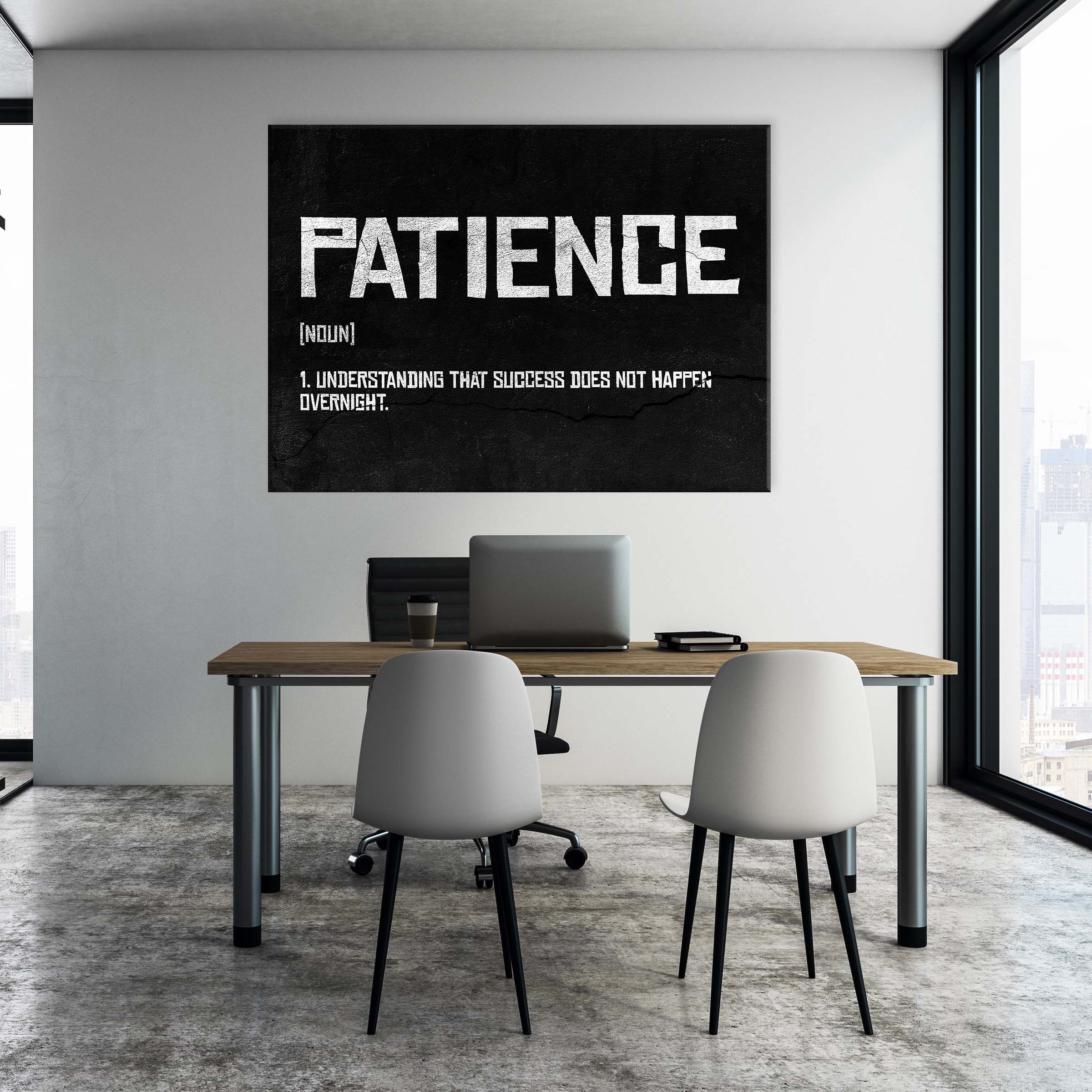 Patience Motivational Wall Art / Inspirational Canvas Art | Etsy