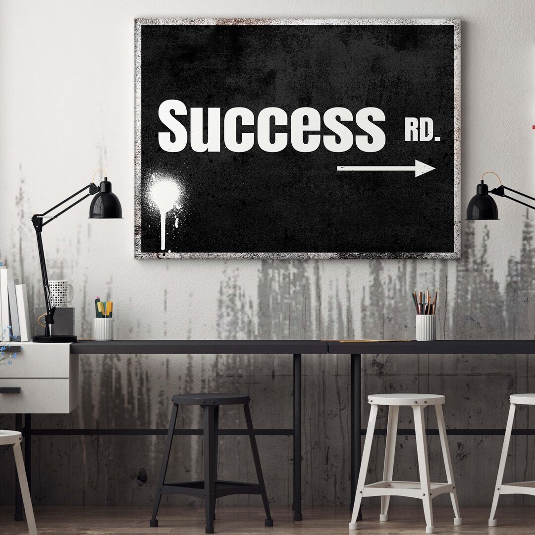 ROAD TO SUCCESS - Canvas Art / Motivational Canvas Art / Success Quotes ...